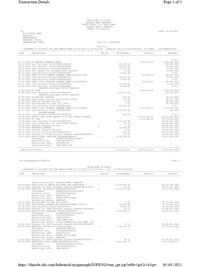 Rohini Ca - 250305 - 152814 | PDF | Money | Banks