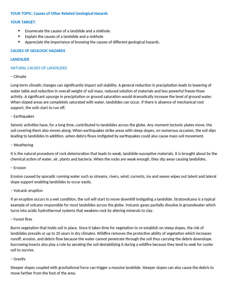 DRRR Q2-TOPIC 2 | PDF | Landslide | Soil
