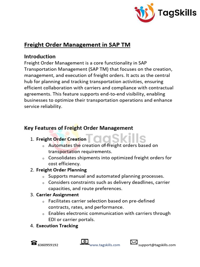 Freight_Order_Management_in_SAP_TM_1738517146 | PDF | Cargo | Logistics
