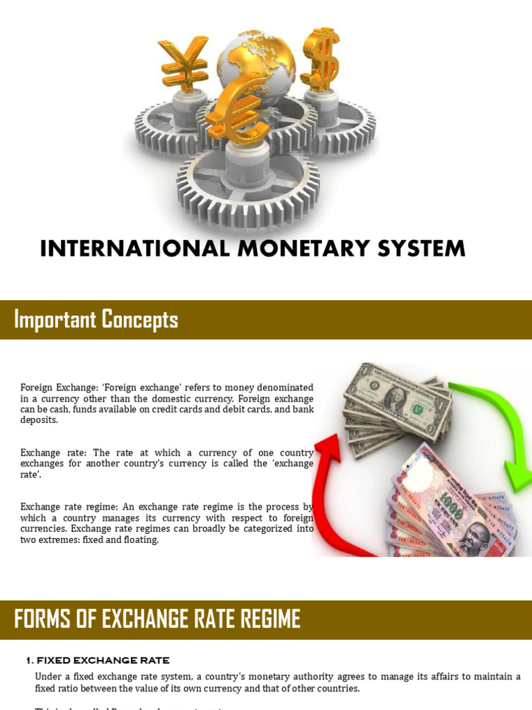 International Monetary System | PDF | Exchange Rate | Floating Exchange Rate