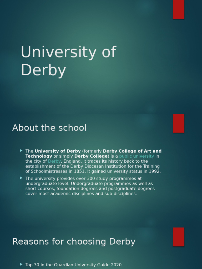 University of Derby | PDF