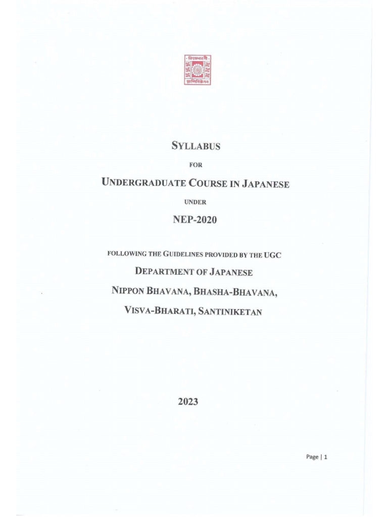 (NEP) Syllabus 2023-24 (1) | PDF