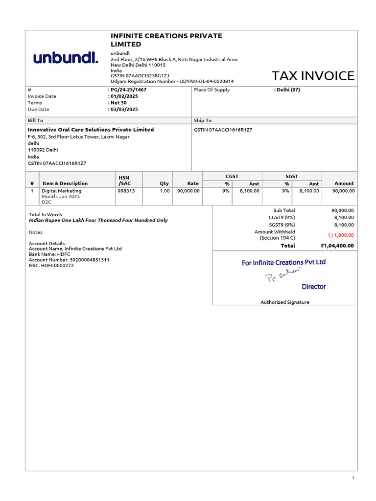 Invoice | PDF | Government Finances | Taxation