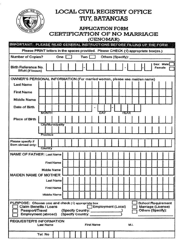 Application-Form-for-CENOMAR | PDF