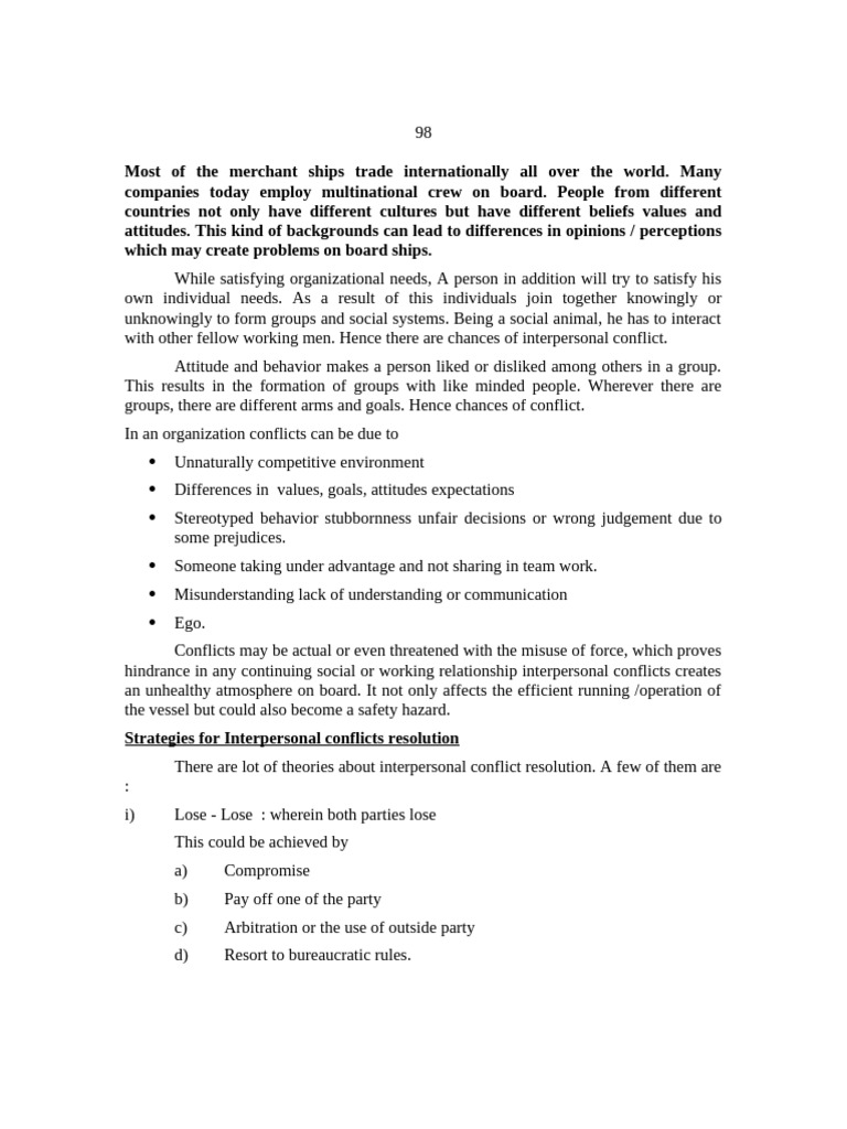 CONFLICT MANAGEMENT | PDF | Conflict Resolution | Interpersonal Relationships