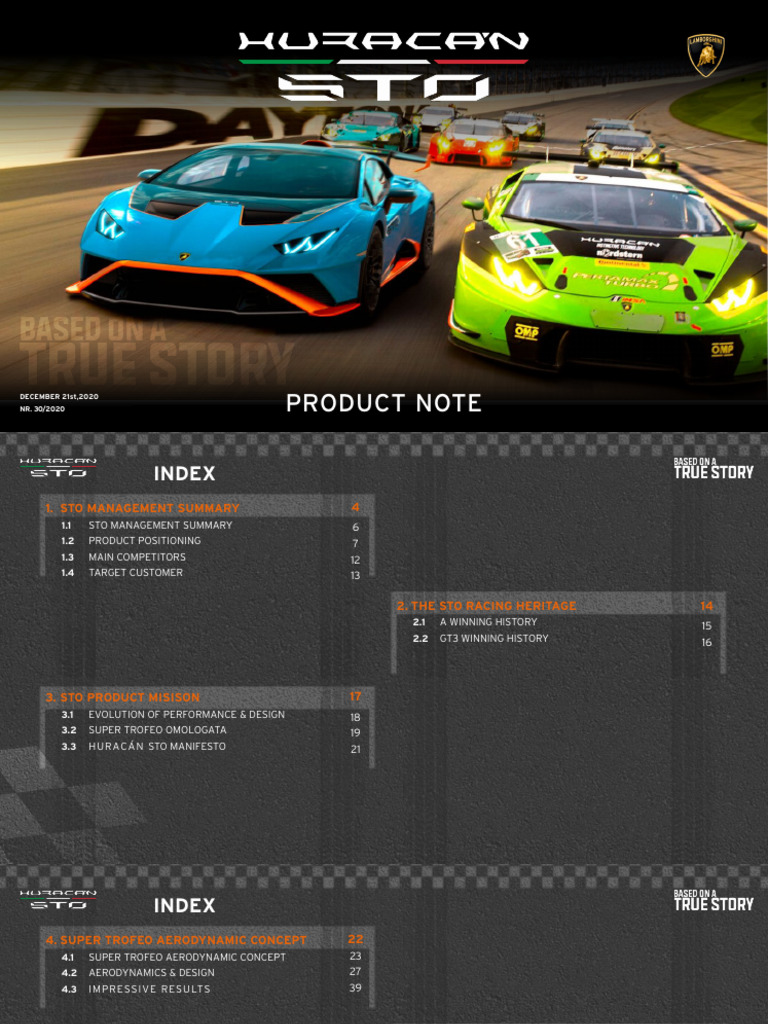 Huracán STO: Performance & Design Overview | PDF | Motor Vehicle | Vehicles