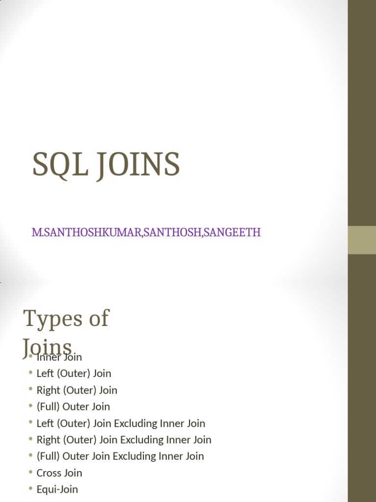 SQL_Joins | PDF | Data Management | Sql SQL_Joins | PDF | Data Management | Sql