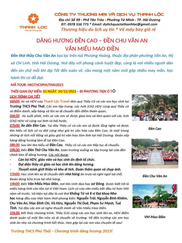 2023 Den Cao - Chu Van An - VM Mao Dien | PDF