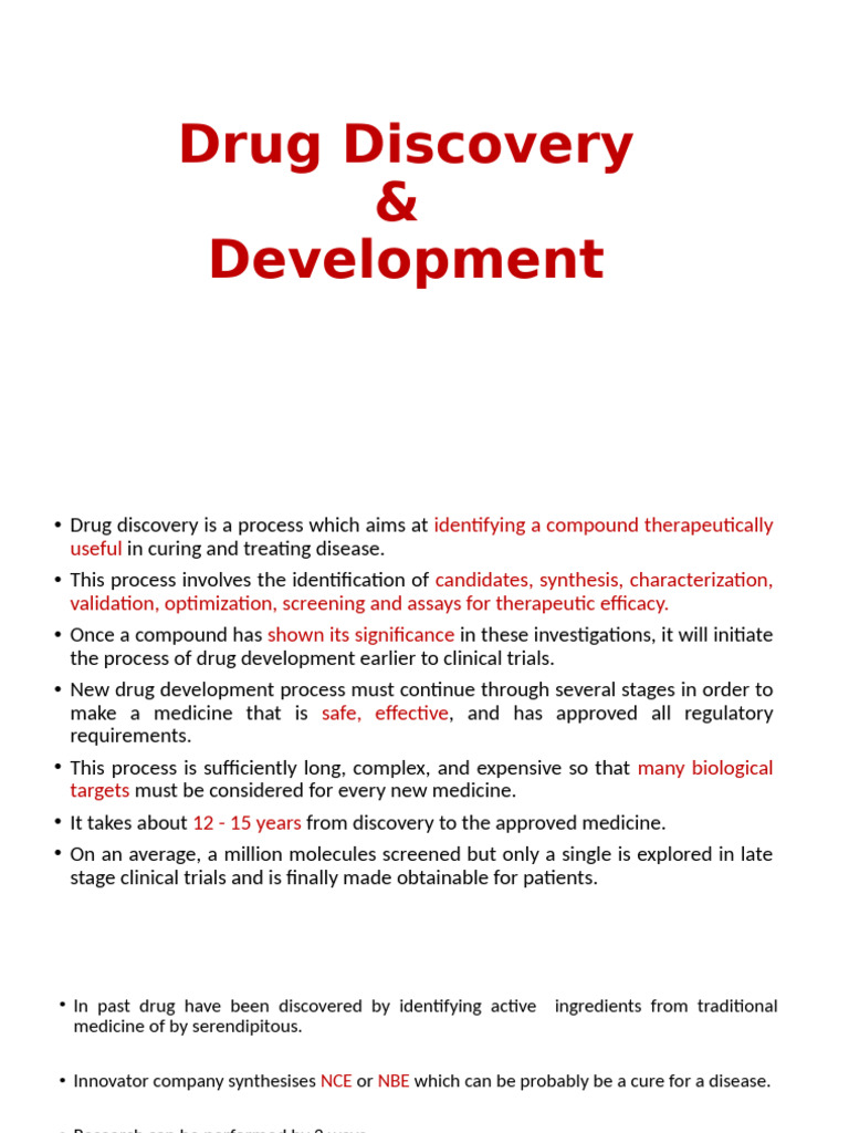 Drug Discovery and Development | PDF | Phases Of Clinical Research ...