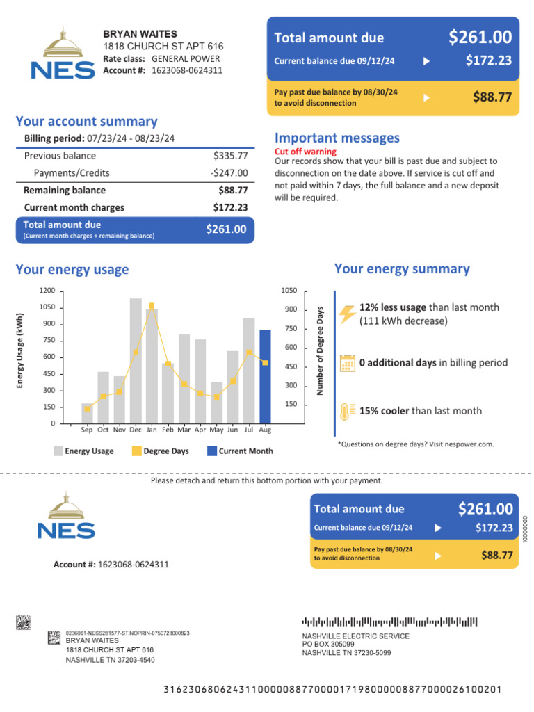 Nashville Electric Bill | PDF | Credit Card | Fee