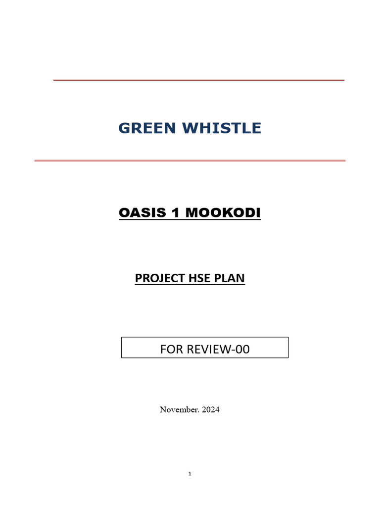 OASIS1 MOOKODI-EPC-HSE-A1-001-HSE PLAN FINAL终 2024 02 20 A | PDF ...
