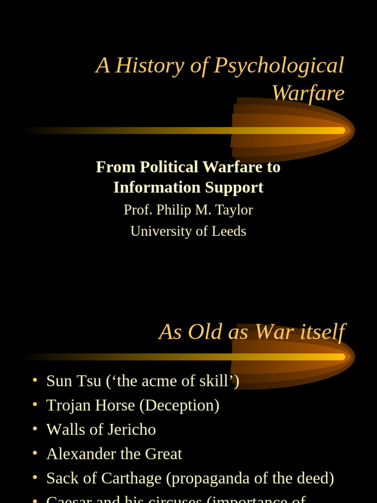 A History of Psychological Warfare | PDF | Propaganda | Military