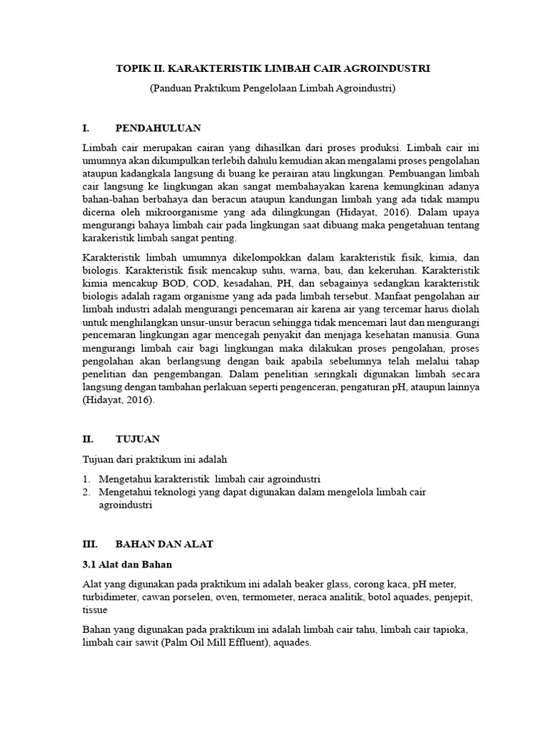 Panduan Praktikum Topik Ii | PDF