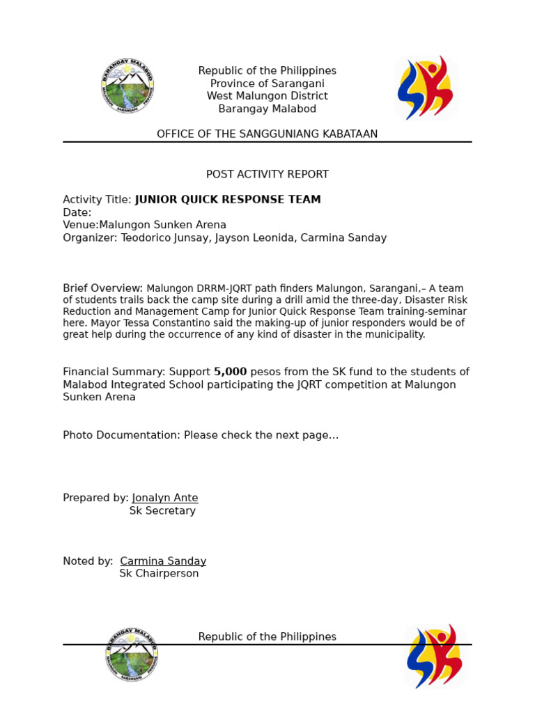 AccomplishmentPost Activity Report | PDF