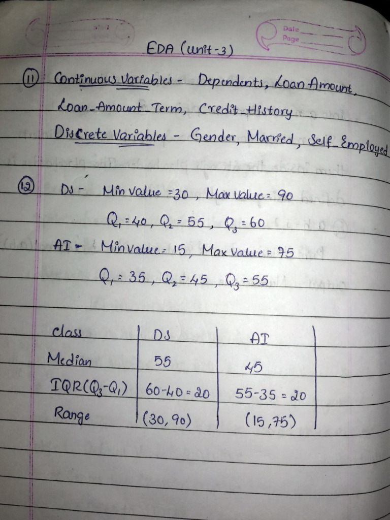 EDA Unit 3 - 4 Numericals | PDF