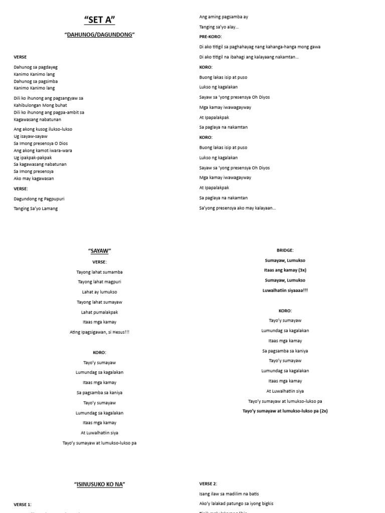 JCIL SETLIST | PDF | Religious Belief And Doctrine