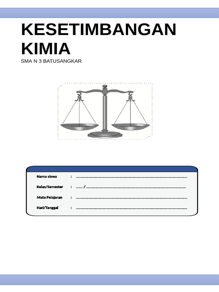 LKPD 5. Kesetimbangan Kimia | PDF
