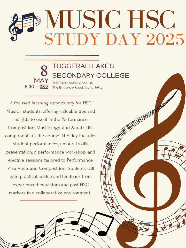 Music HSC Study Day Poster | PDF