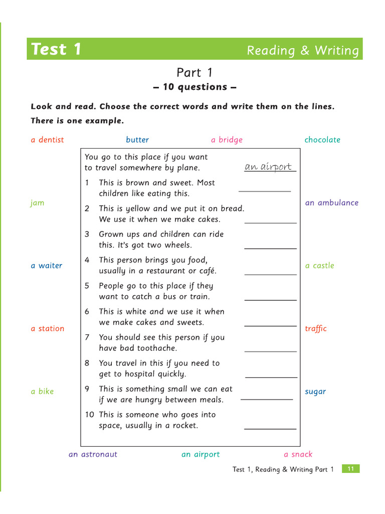 Flyers Reading Part 1-3 | PDF