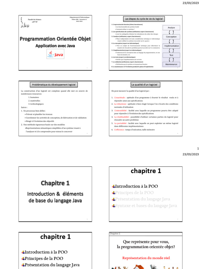 Chap 1 | PDF | Programmation orientée objet | Programmation informatique