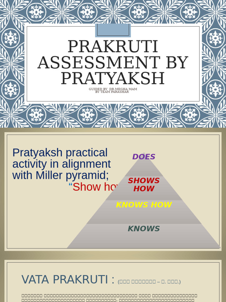 Prakruti Assessment | PDF