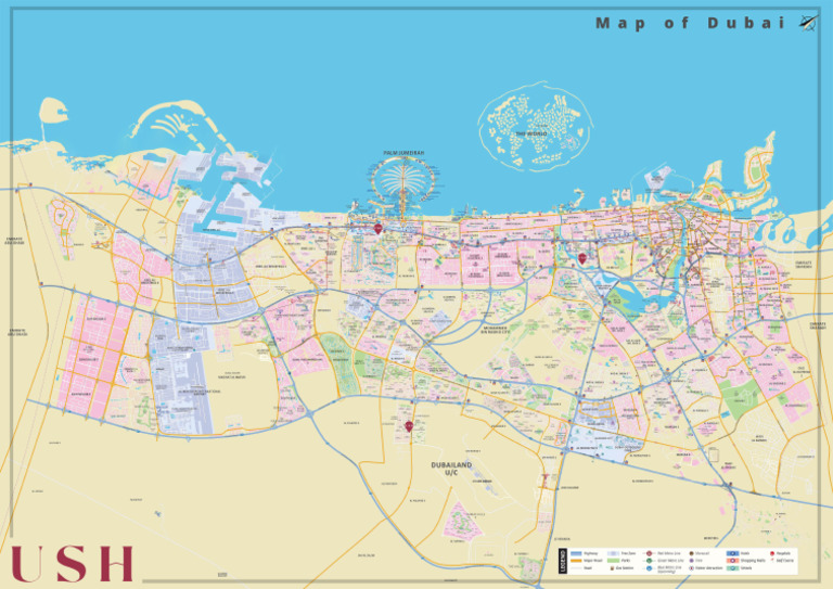 DXB Map (2024) | PDF