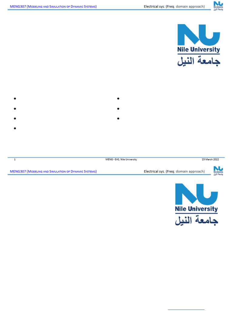 Lec 05&06 Electrical and Electronic Systems Freq Domain Approach | PDF ...