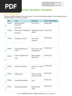 Kitchen Workflow Plan Template | PDF | Baking | Cooking