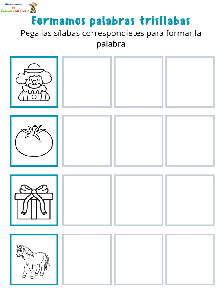 Formar Palabras Trisilabas | PDF