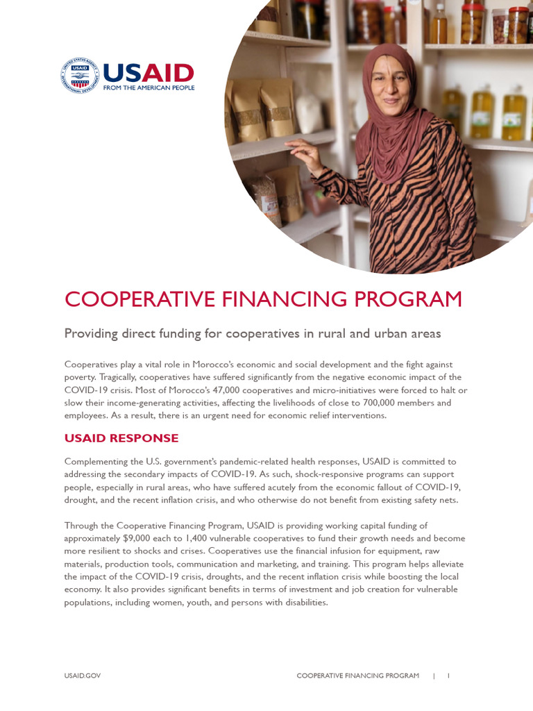 USAID Fact Sheet - Cooperative Financing Program - 052023 - 508 | PDF ...