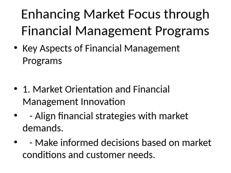 Market Focus Financial Management | PDF