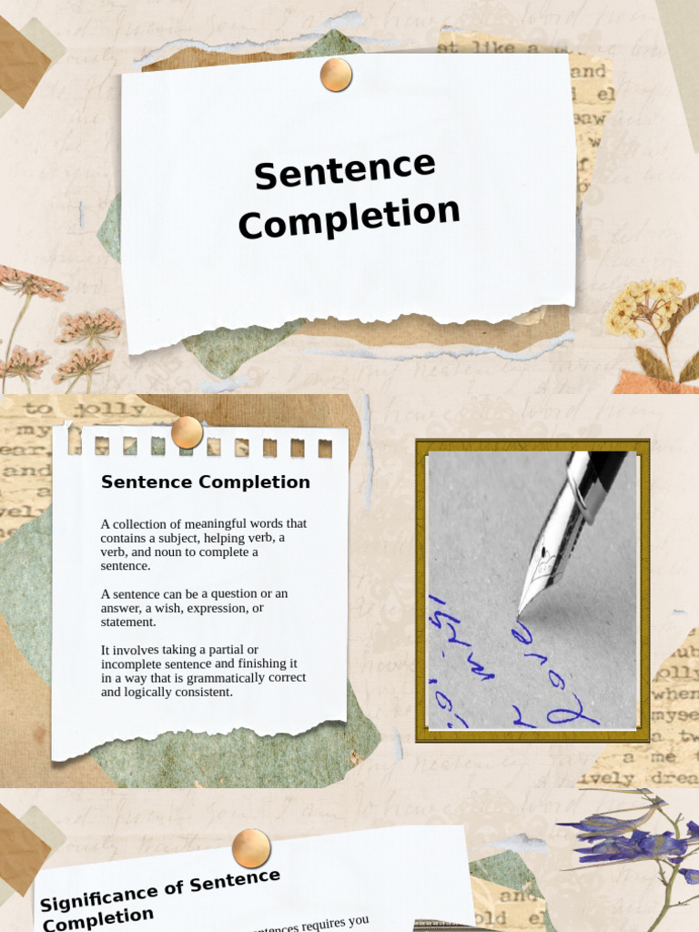 Sentence Completion Techniques Explained | PDF | Linguistics | Language ...