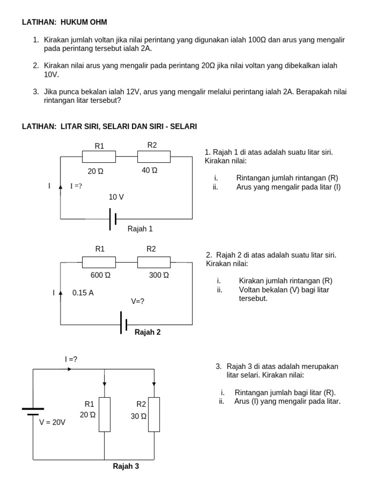 LATIHAN_HUKUM_OHM | PDF