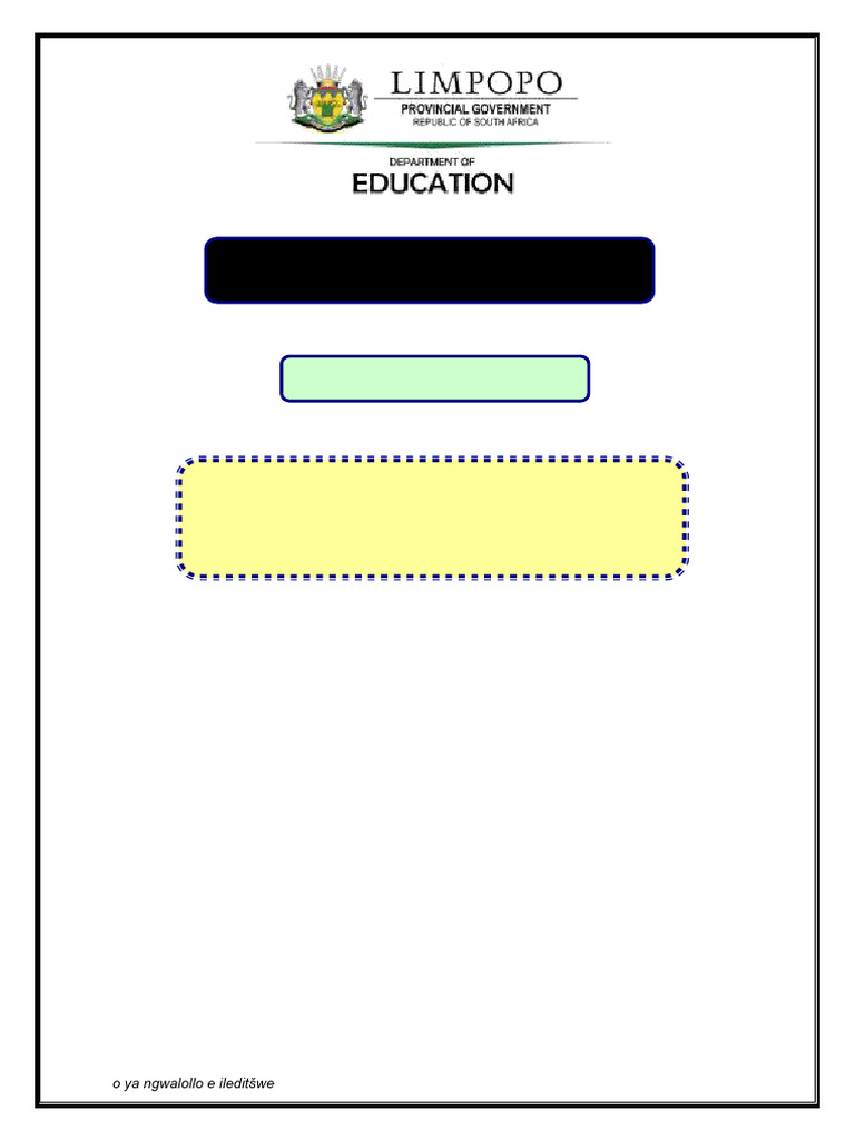 New Sepedi Grade 10 Poetry and Drama Study Guide 2025 | PDF