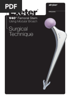 Accolade System Surgical Technique | PDF | Hip | Anatomical Terms Of Motion