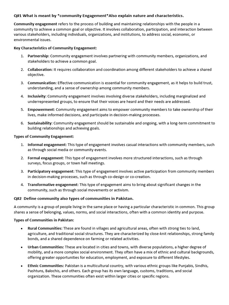 Understanding Community Engagement & Types | PDF | Public Opinion ...