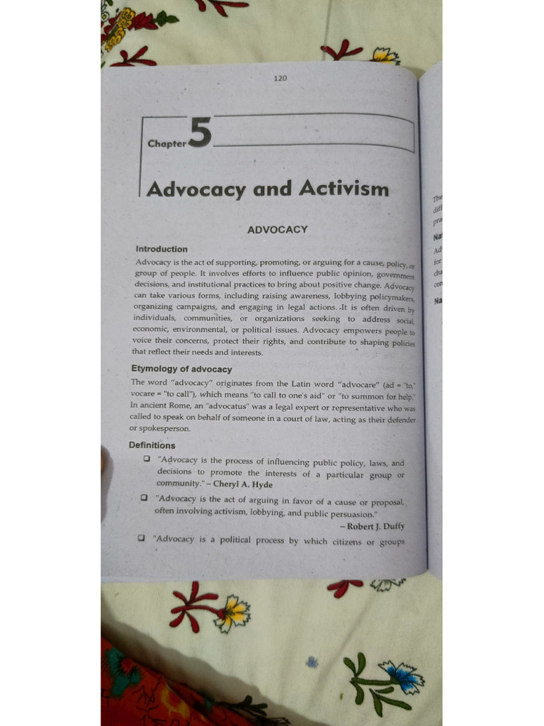 CH 6 Advocacy and Activism | PDF