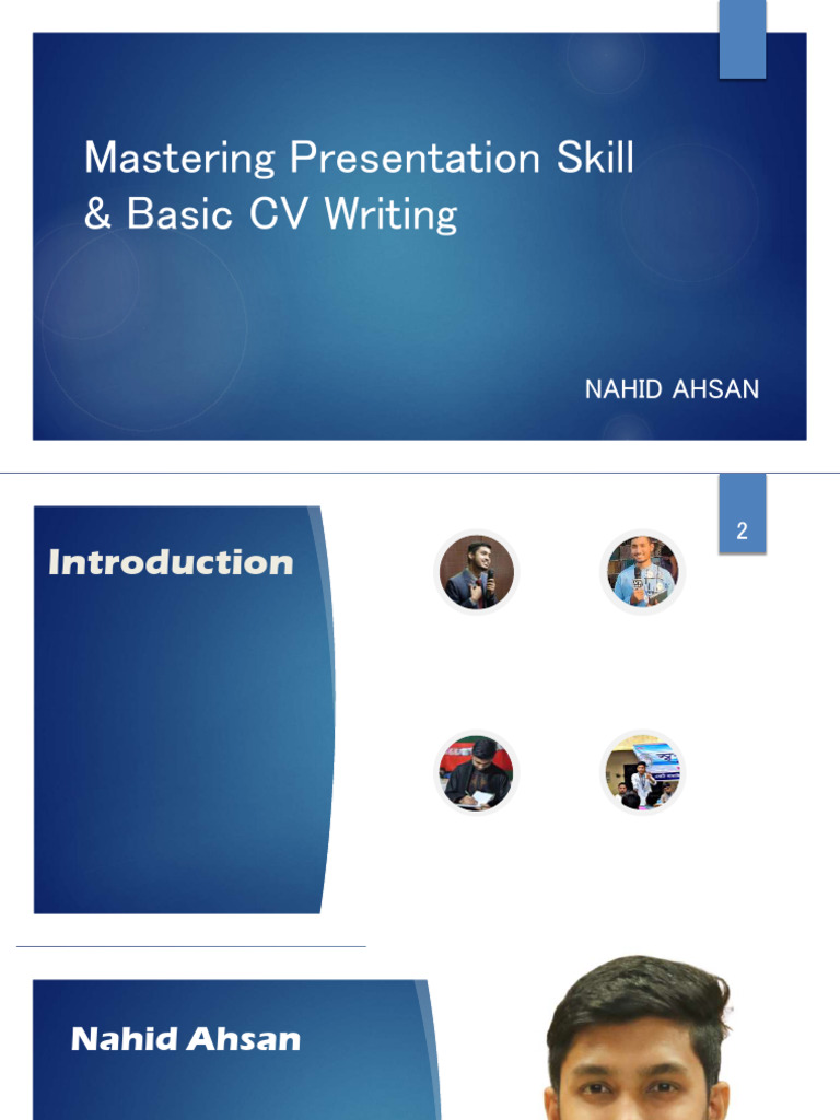 Mastering Presentation Skill & Basic CV Writing | PDF | Cognition | Learning