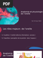 Anat Physio ORL | PDF | Oreille | Système vestibulaire