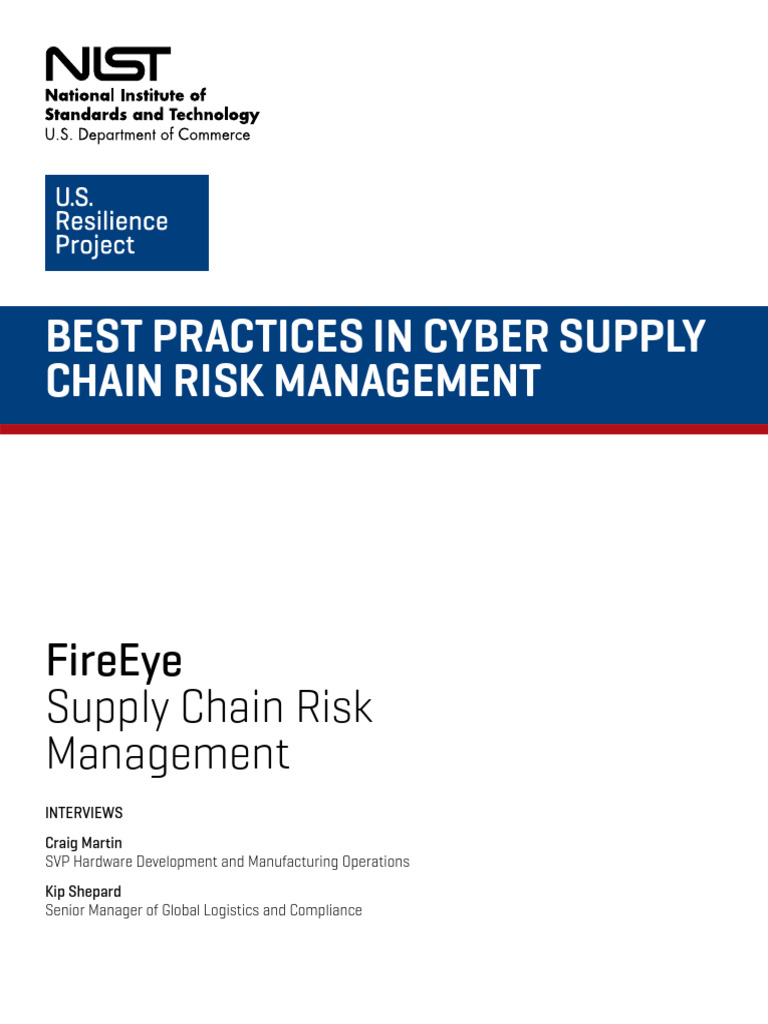RPT Best Practices in Cyber Supply Chain Risk Management | PDF ...
