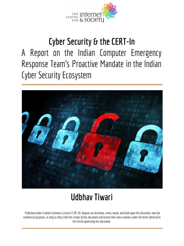 CERT-In Mandate White Paper by INternet Society | PDF | Security | Computer Security