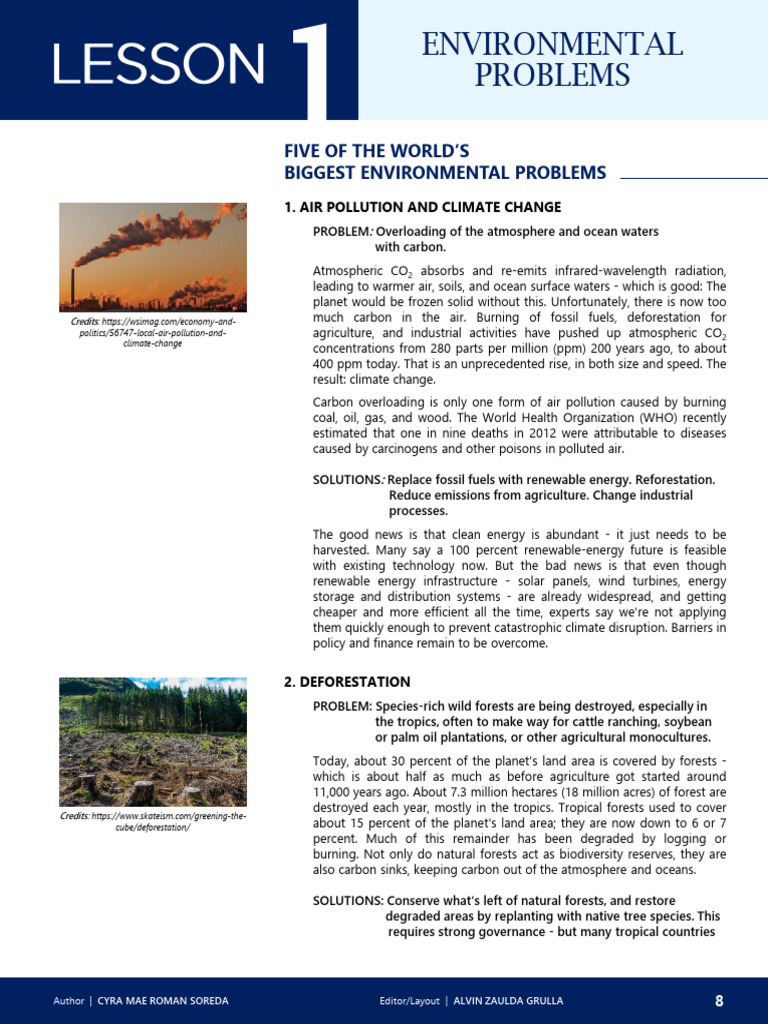 04 STS Module 15 Lesson 1 Environmental Problems | PDF | Climate Change ...