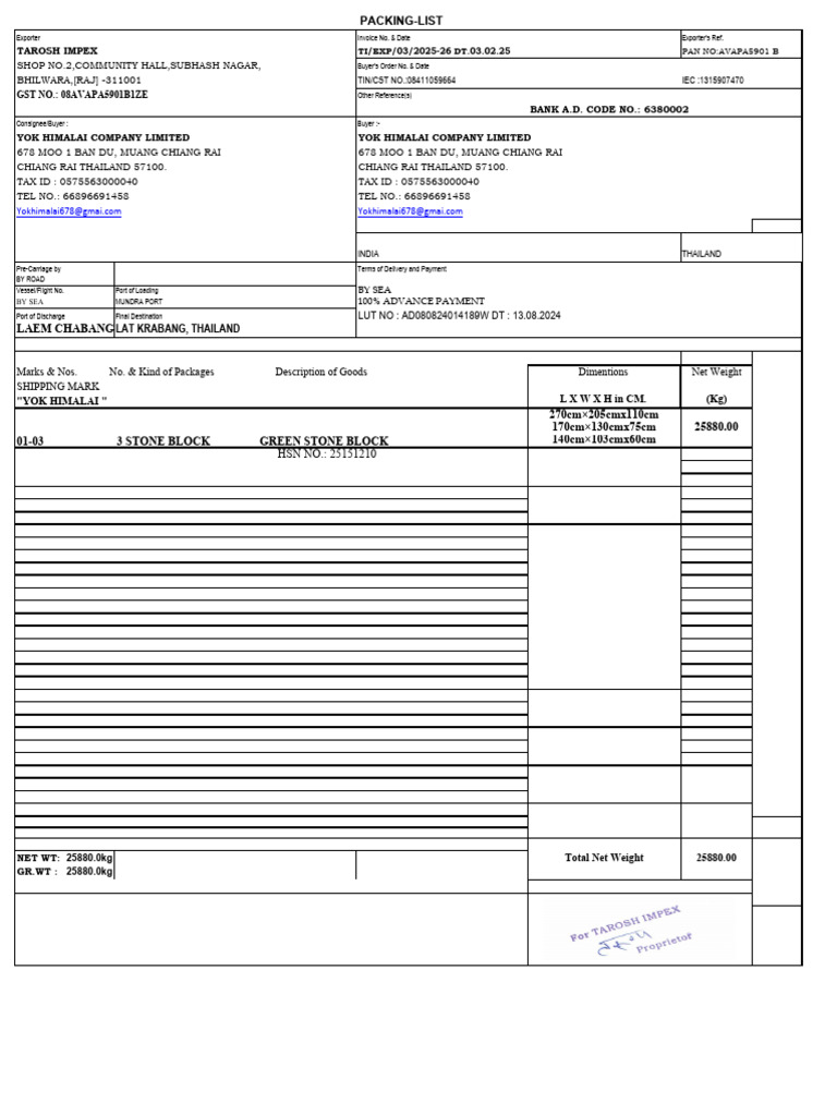 Yok Himalai Packing List 3 | PDF