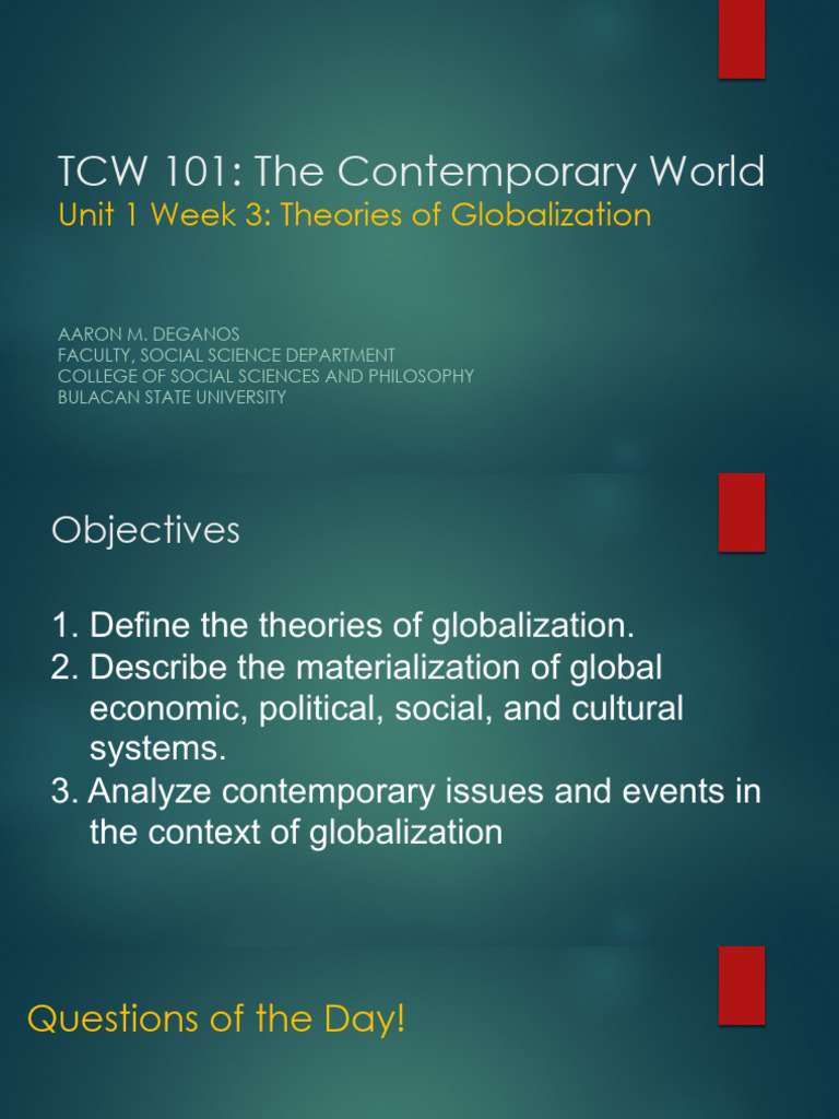 Theories of Globalization Explained | PDF | World Systems Theory ...