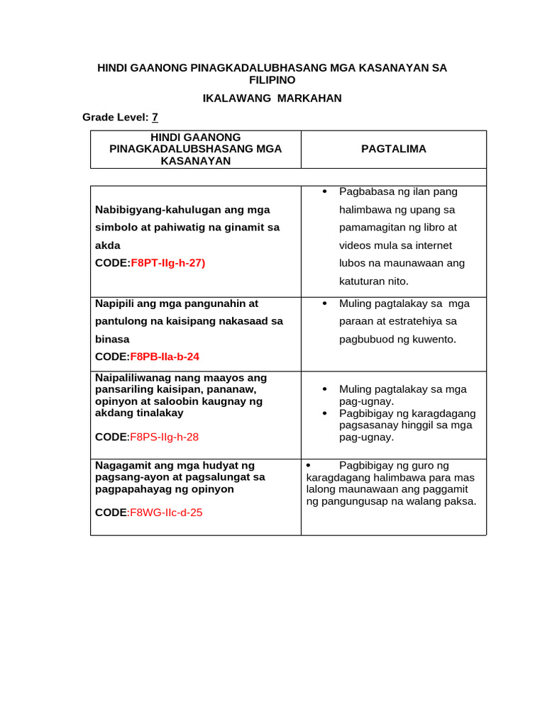 Least Most GR.7 | PDF