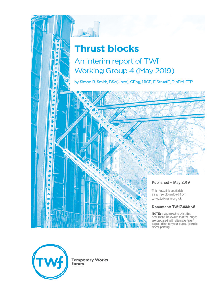 TW17.033-v5 - Thrust Blocks (2019) | PDF | Deep Foundation | Scaffolding