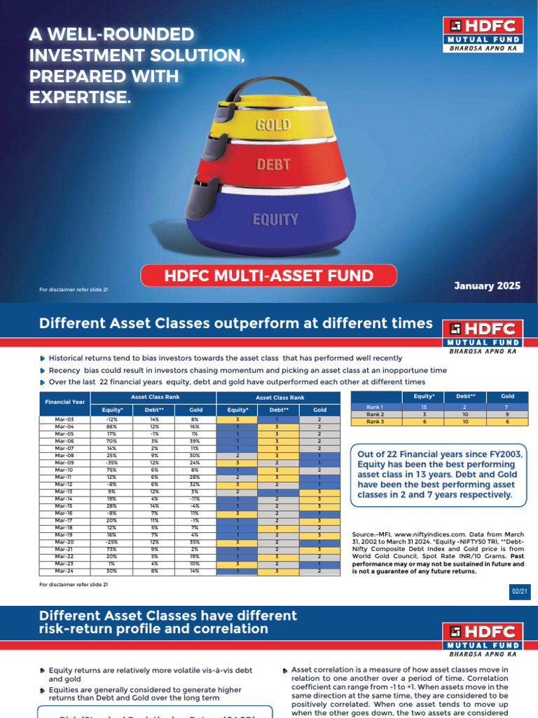 HDFC Multi-Asset Fund Presentation (January 2025) | PDF | Financial ...