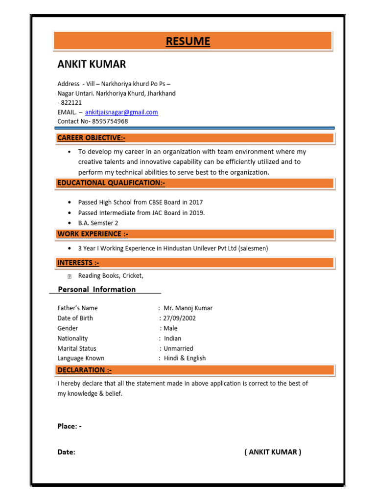 Ankit Resume Ankit | PDF