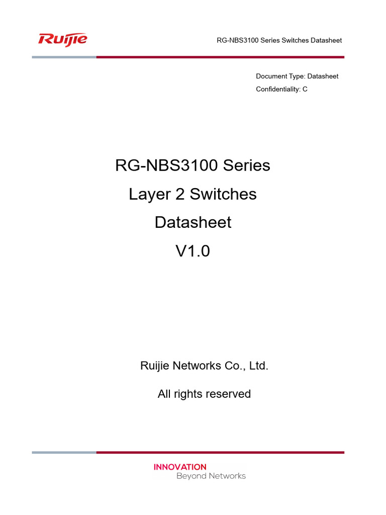 Ruijie RG Nbs3100 Datasheet | PDF | Network Switch | Computer Network