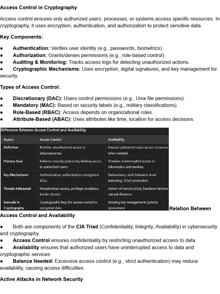 cryptography sheet | PDF | Encryption | Key (Cryptography)
